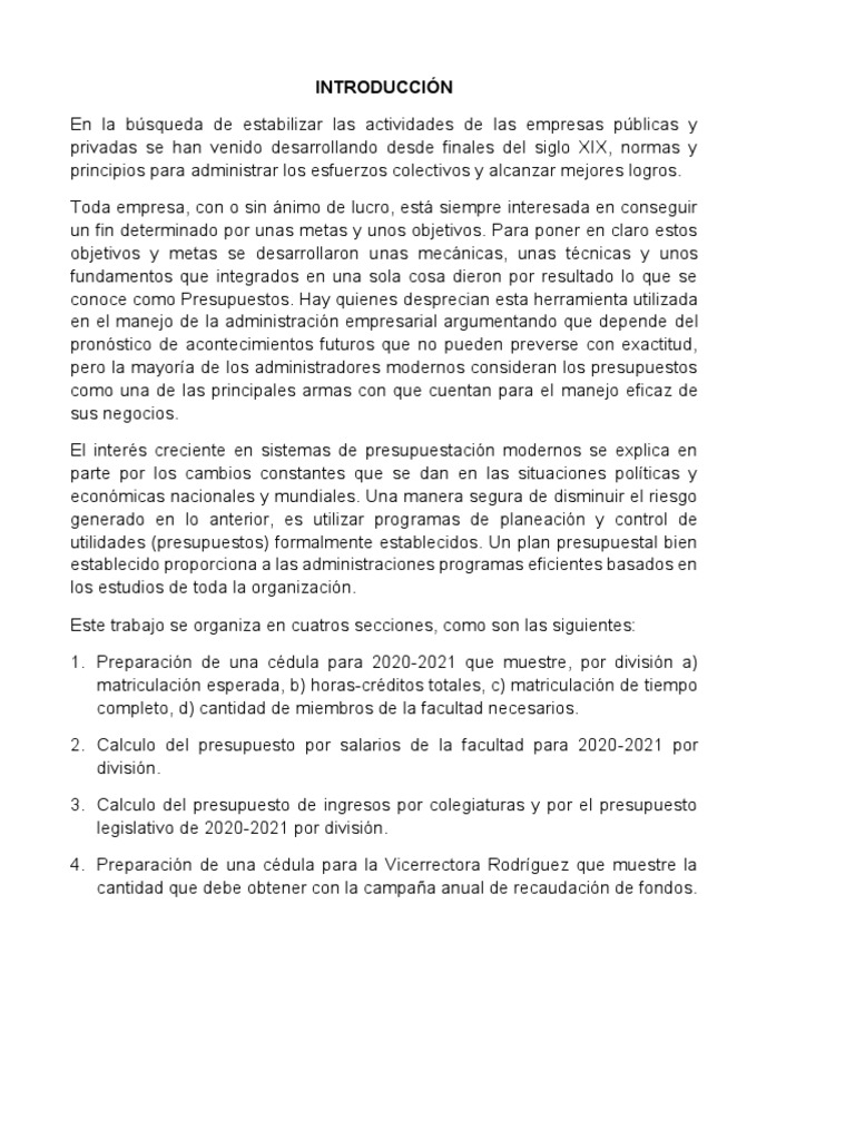 Trabajo Final - Contabilidad Gerencial | PDF | Presupuesto | Planificación