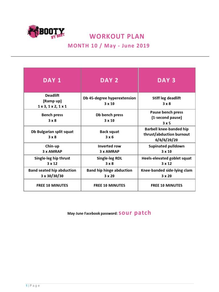 Workout Plan: Day 1 Day 2 Day 3 | PDF | Anatomical Terms Of Motion ...