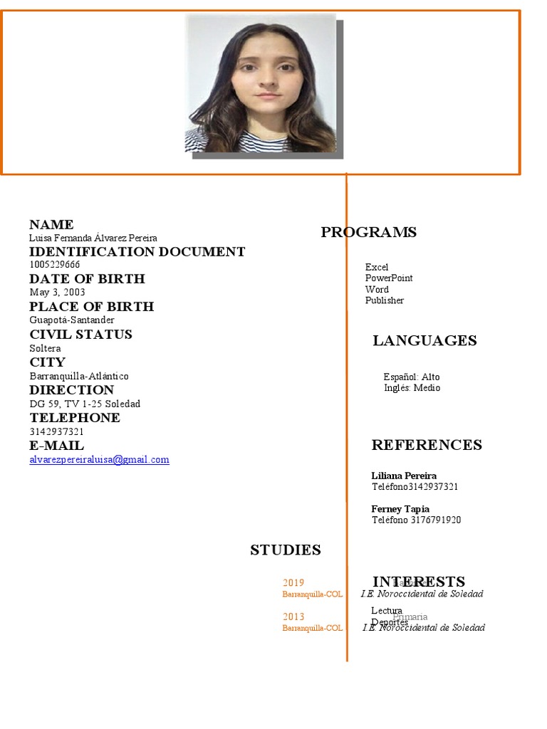 Luisa Álvarez Resume Overview | PDF