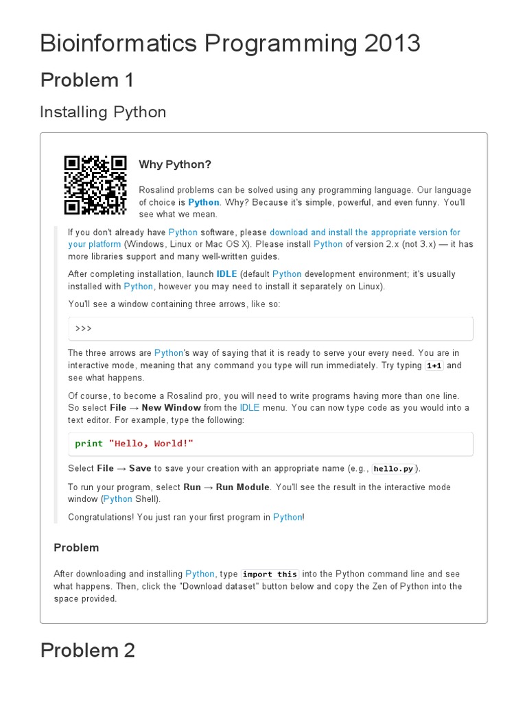 Python Exercises PDF | PDF | Nucleic Acids | Dominance (Genetics)