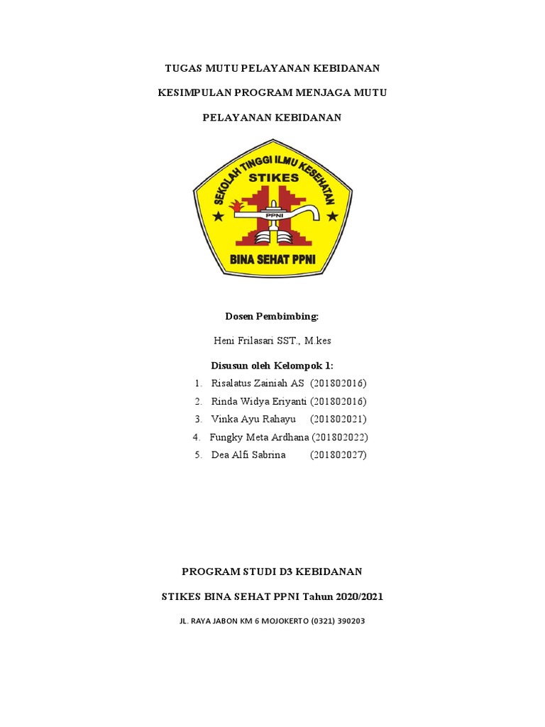 Kesimpulan Program Menjaga Mutu Pelayanan Kebidanan | PDF