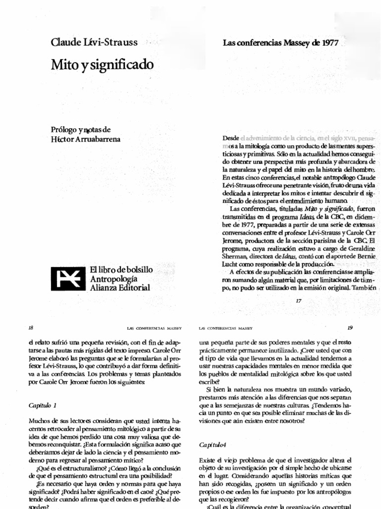Levi-Strauss Claude - Pensamiento Primitivo y Mente Civilizada | PDF ...