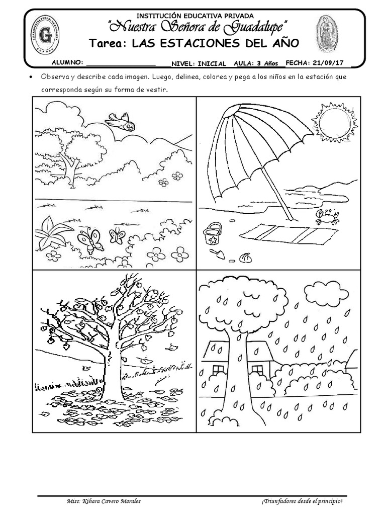 Para Colorear Estaciones PDF | PDF