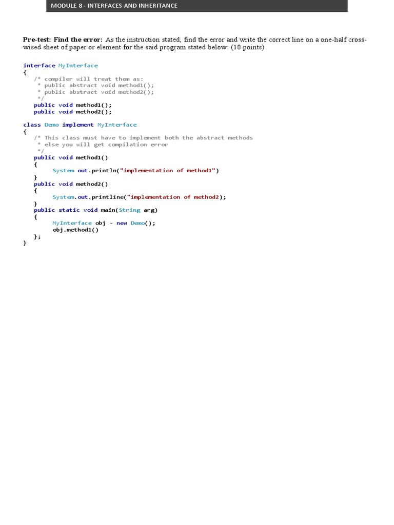 2 Computer Programming Module 8 Pdf Inheritance Object Oriented Programming Class