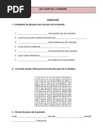 Jours, mois et saisons en français | PDF