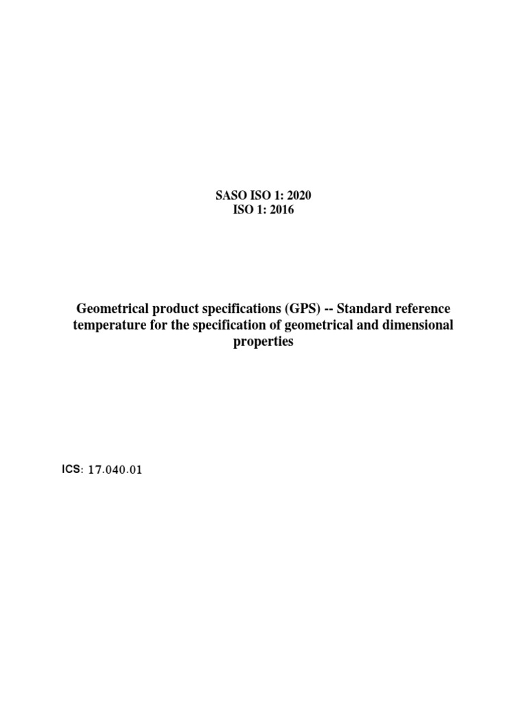 Saso Iso 1 2020 e | PDF | Specification (Technical Standard) | Temperature