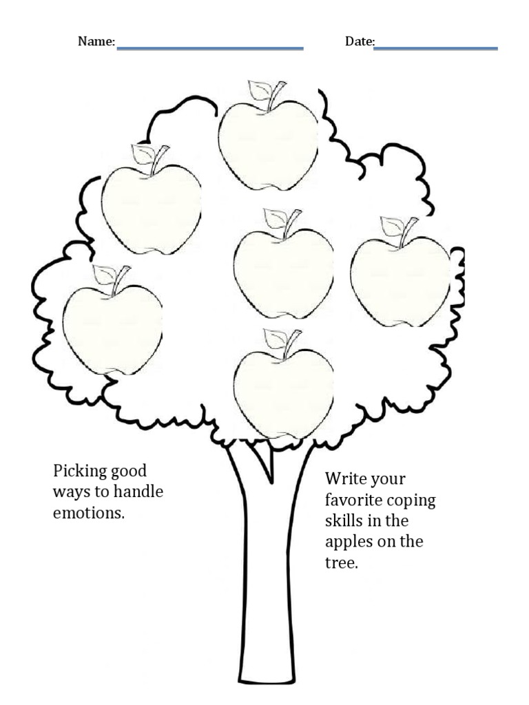 Write Your Favorite Coping Skills in The Apples On The Tree. Picking ...