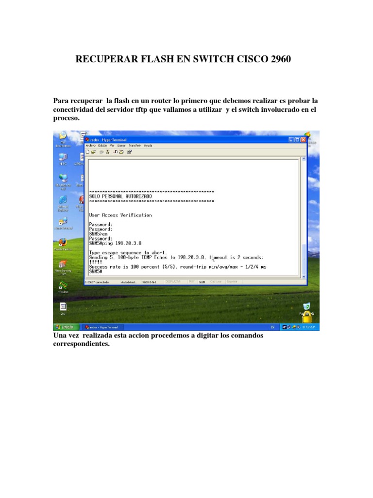 Recuperar Flash en Cisco 2960 | PDF