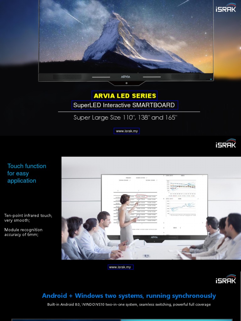 Arvia SuperLED Interactive Smartboard | PDF