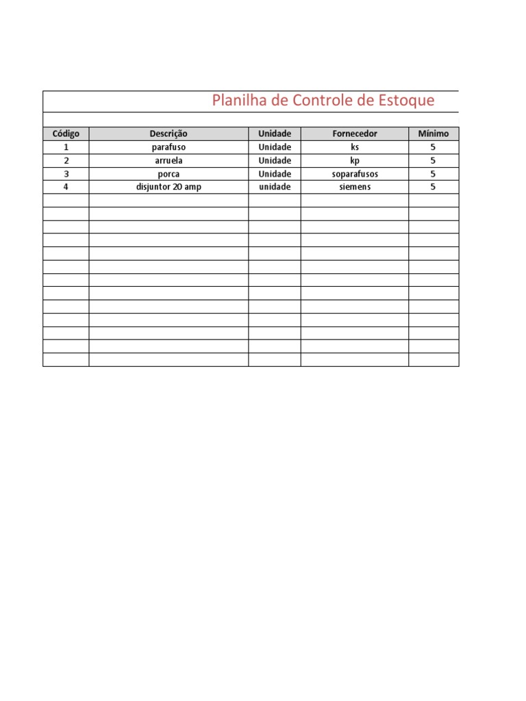 Controle de Estoque | PDF