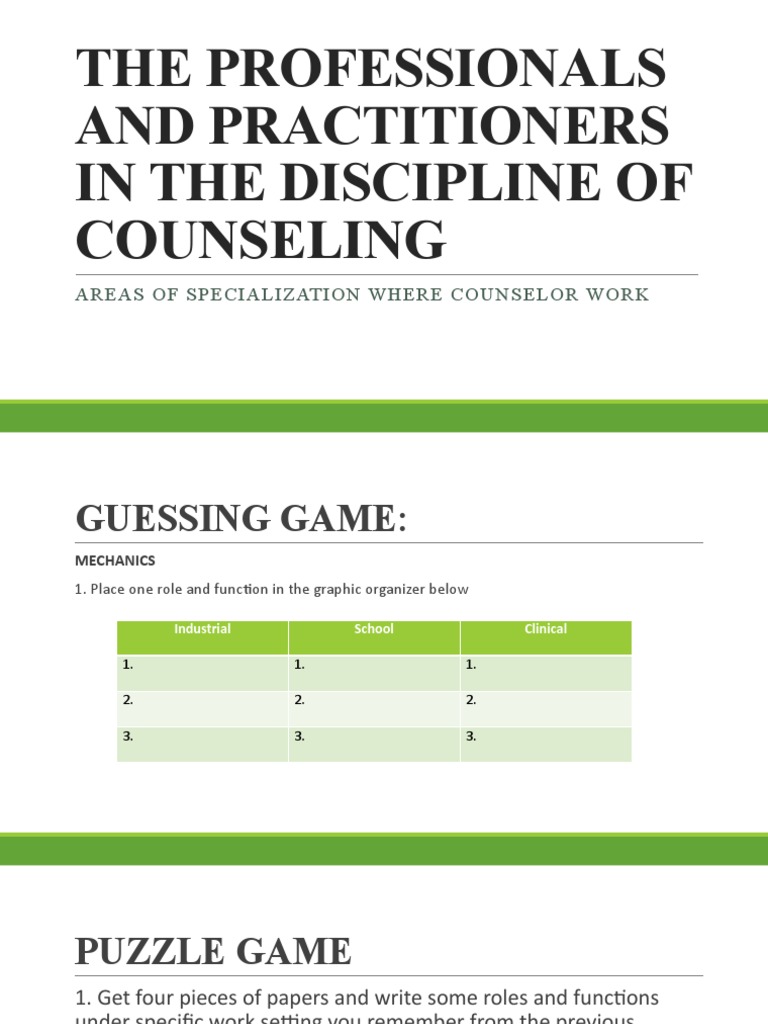 6 AREAS OF SPECIALIZATION WHERE COUNSELOR WORK | Psychotherapy | School ...