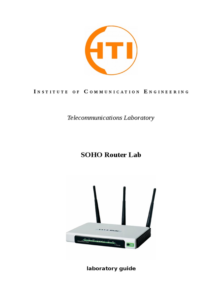 SOHO Router Lab: Telecommunications Laboratory | PDF | Transmission ...