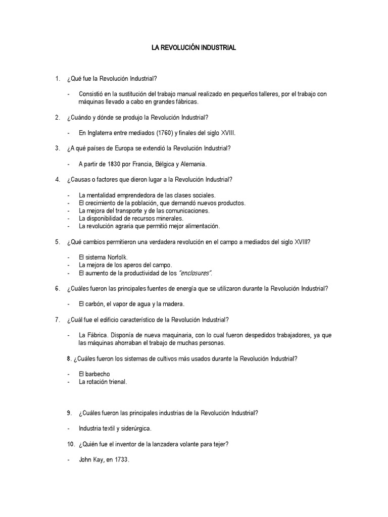 Claves de la Revolución Industrial | PDF | Revolución industrial ...