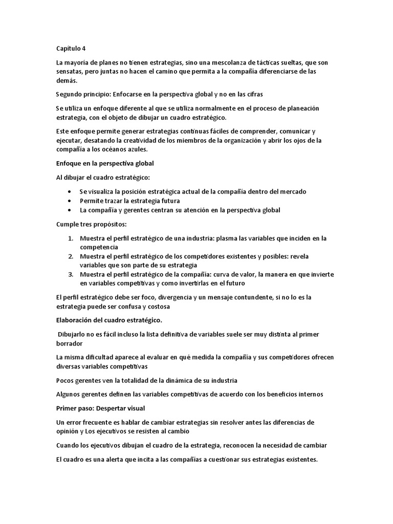 Resumen Capitulo 4 | PDF | Mercado (economía) | Planificación