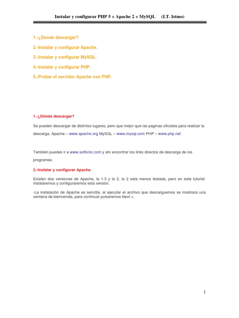 W APACHE2 PHPMYSQL | PDF | Servidor HTTP Apache | Php