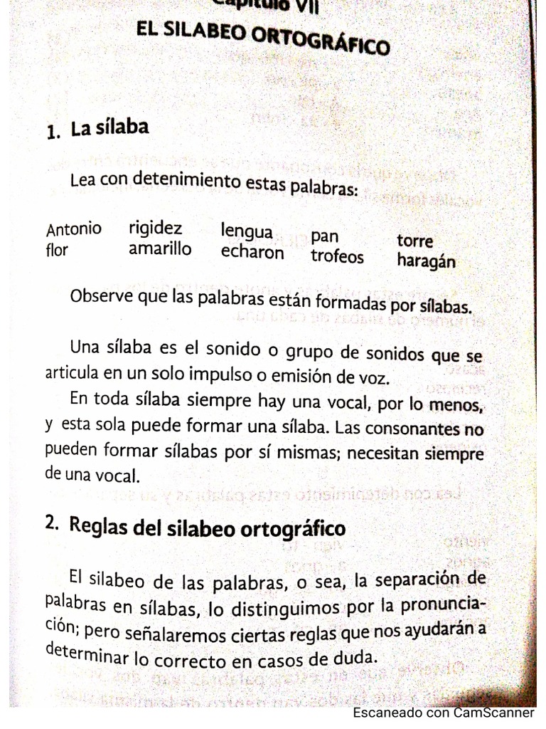 El Silabeo Ortografico PDF | PDF