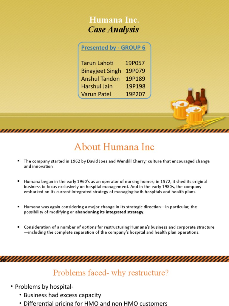 Humana Inc.: Case Analysis | PDF
