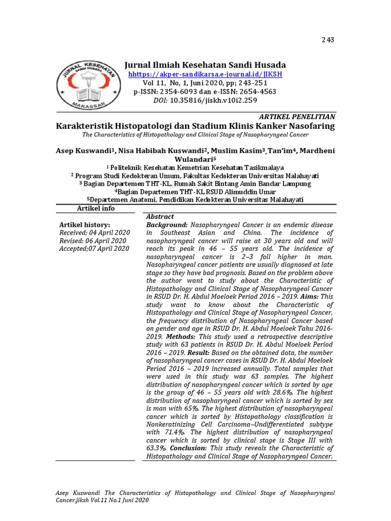 Jurnal Ilmiah Kesehatan Sandi Husada: Hhttps://akper-Sandikarsa.e-Journal - id/JIKSH | PDF ...