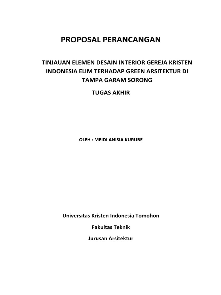 PROPOSAL PERANCANGAN Bab 1-3 | PDF