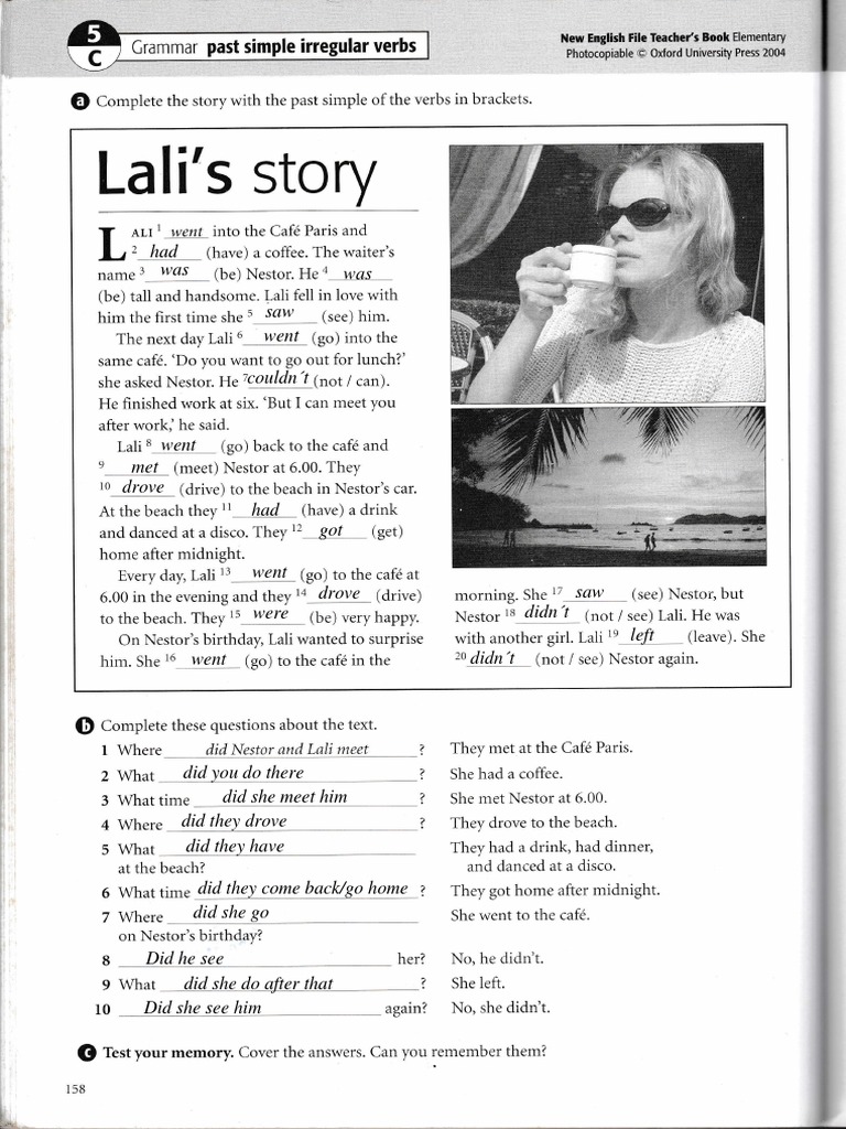 5C Past Simple Irregular Verbs PDF | PDF | Drink | Coffee