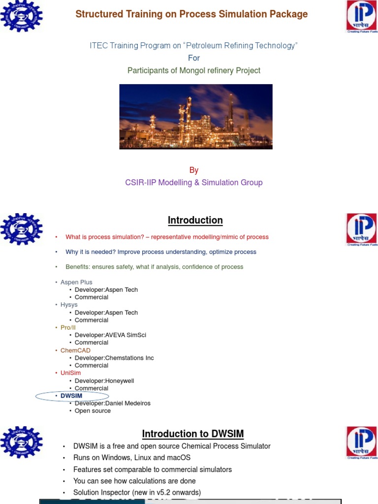 Introduction To DWSIM - V58u6 | PDF | Distillation | Heat Exchanger