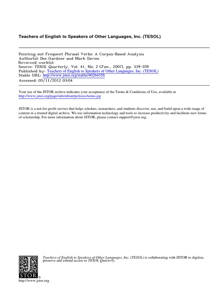 Pointing Out Phrasal Verbs | PDF | Phrase | Part Of Speech