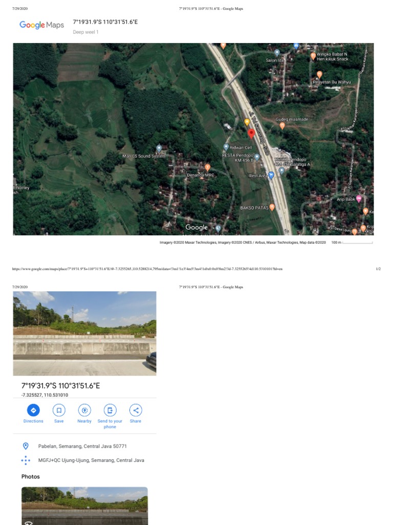 Deep Weel 1: Imagery ©2020 Maxar Technologies, Imagery ©2020 CNES ...