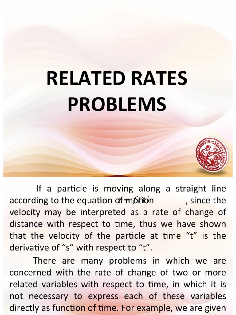 L21 Related Rates Problem | PDF | Derivative | Geometry