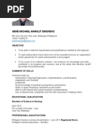 Resume & PRC License | PDF | Nursing | Occupational Safety And Health