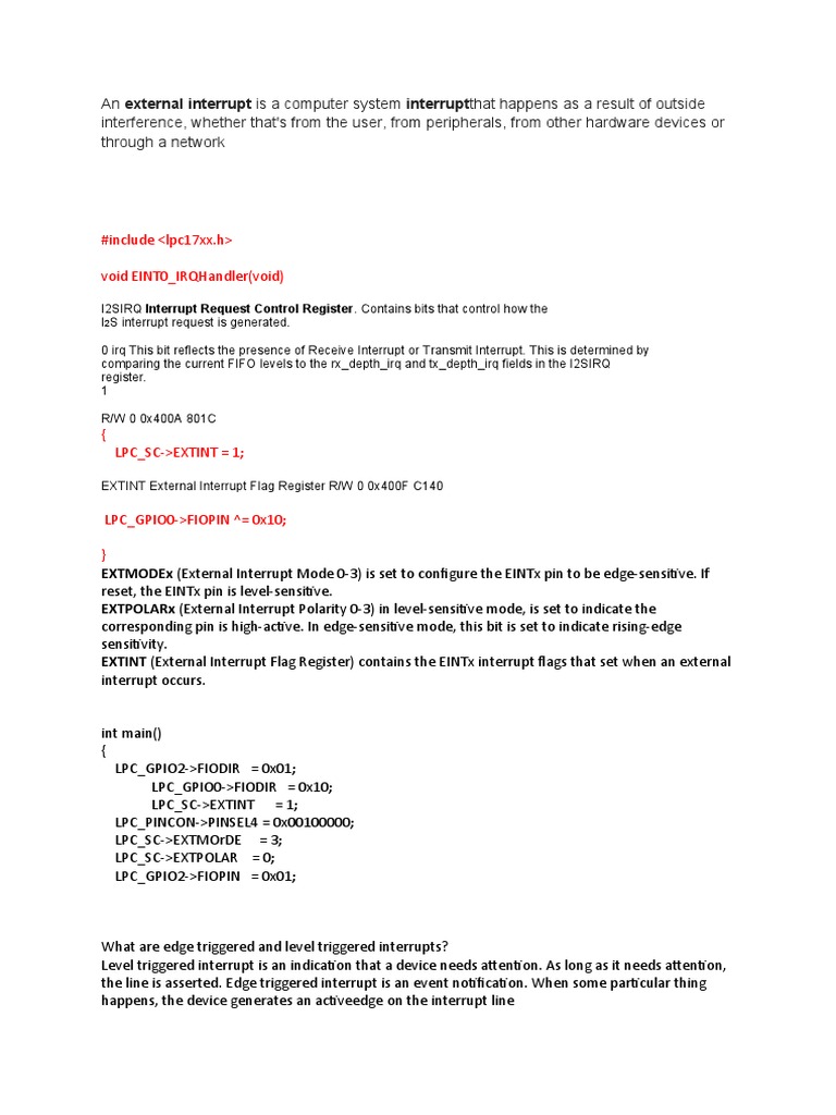 External Interrupt | PDF | Computer Engineering | Computer Architecture