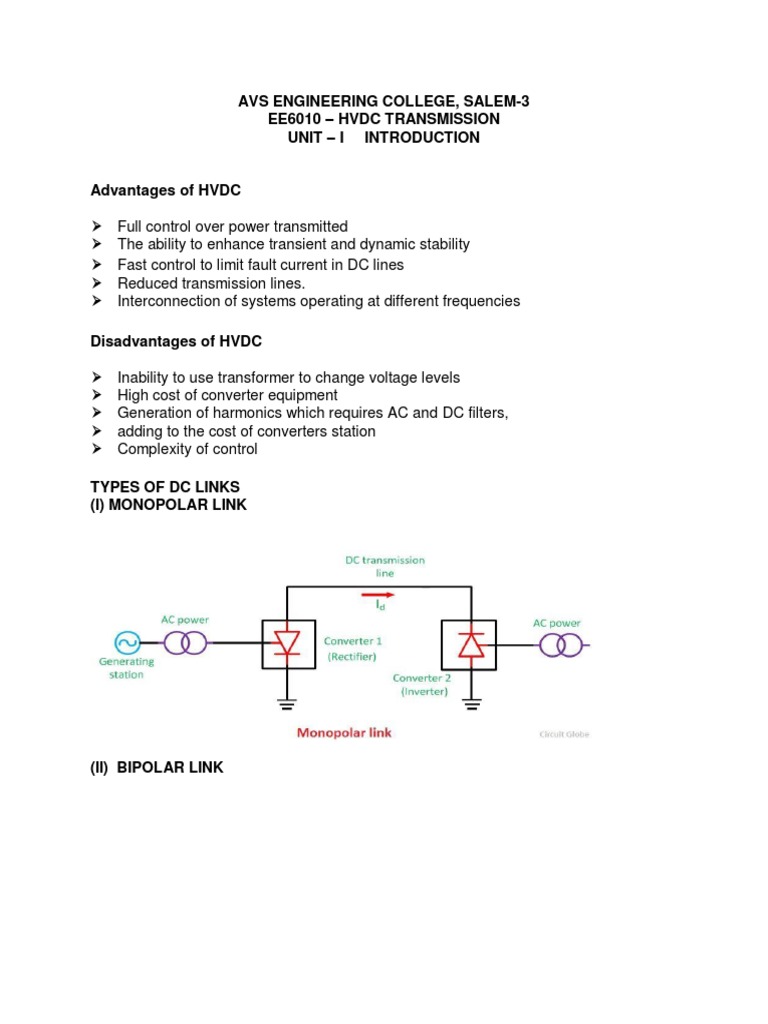 HVDC Mind Map | PDF