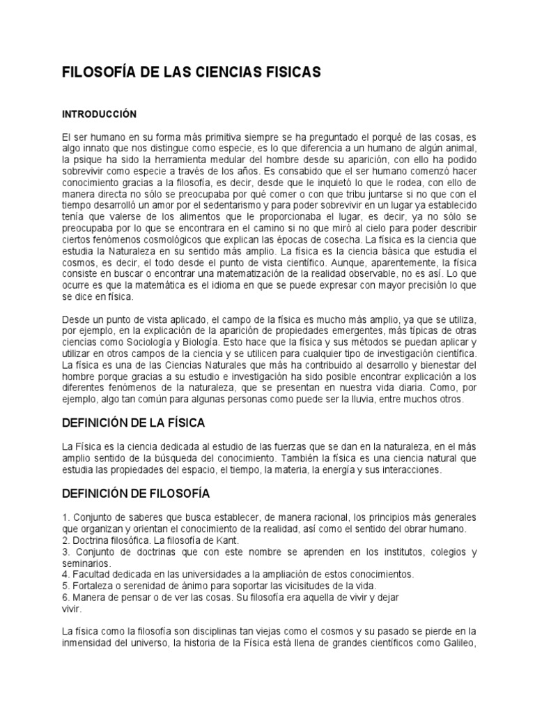 Filosofía y Física: Conexiones Esenciales | PDF | Mecánica cuántica ...