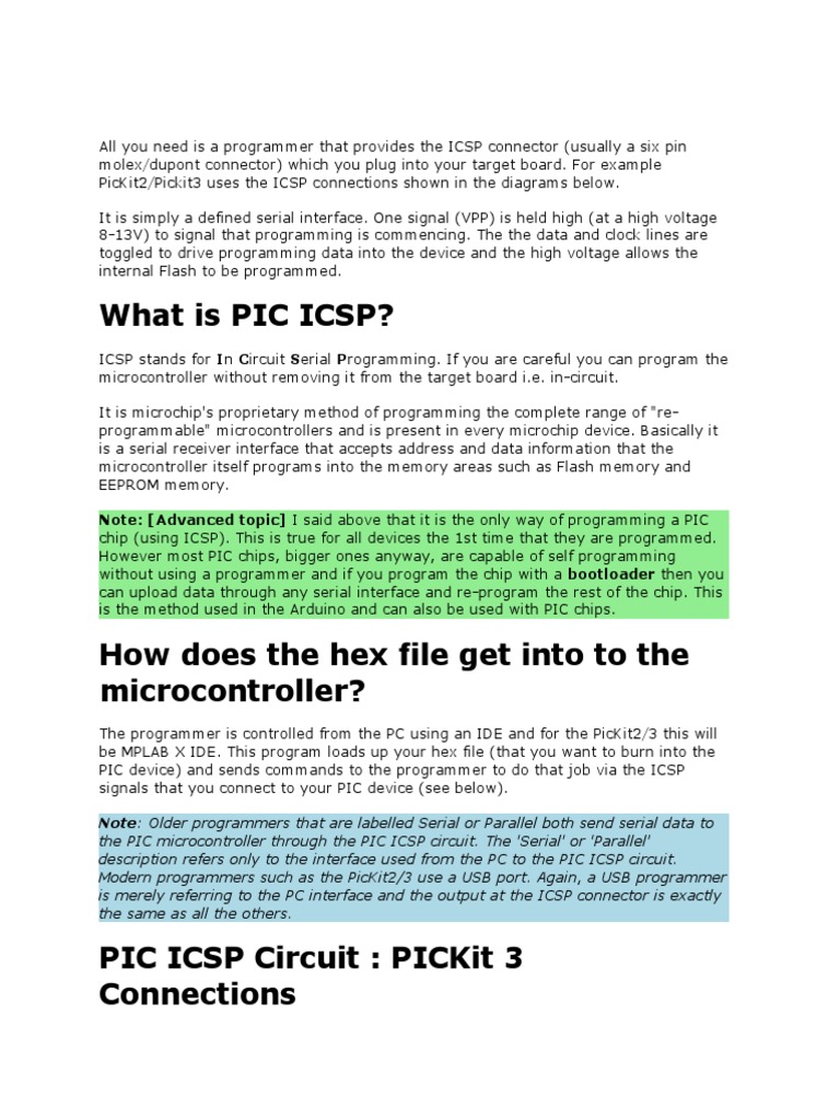 PIC ICSP Programming Guide | PDF | Microcontroller | Electronic Design
