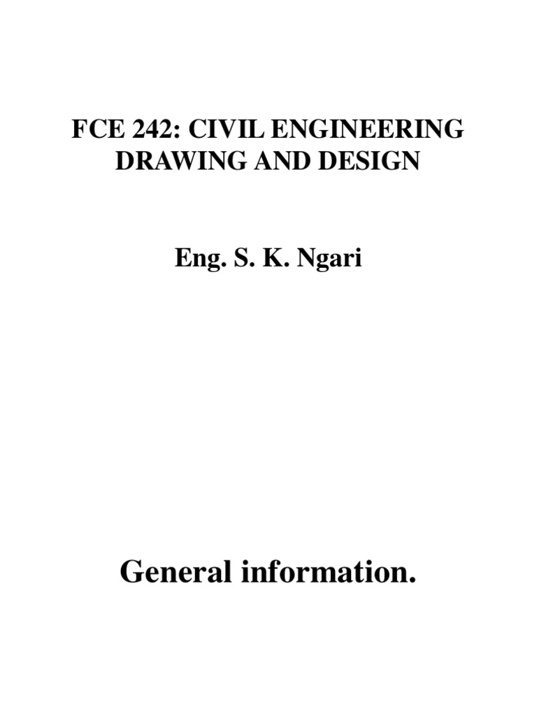 Fce 242: Civil Engineering Drawing and Design | PDF