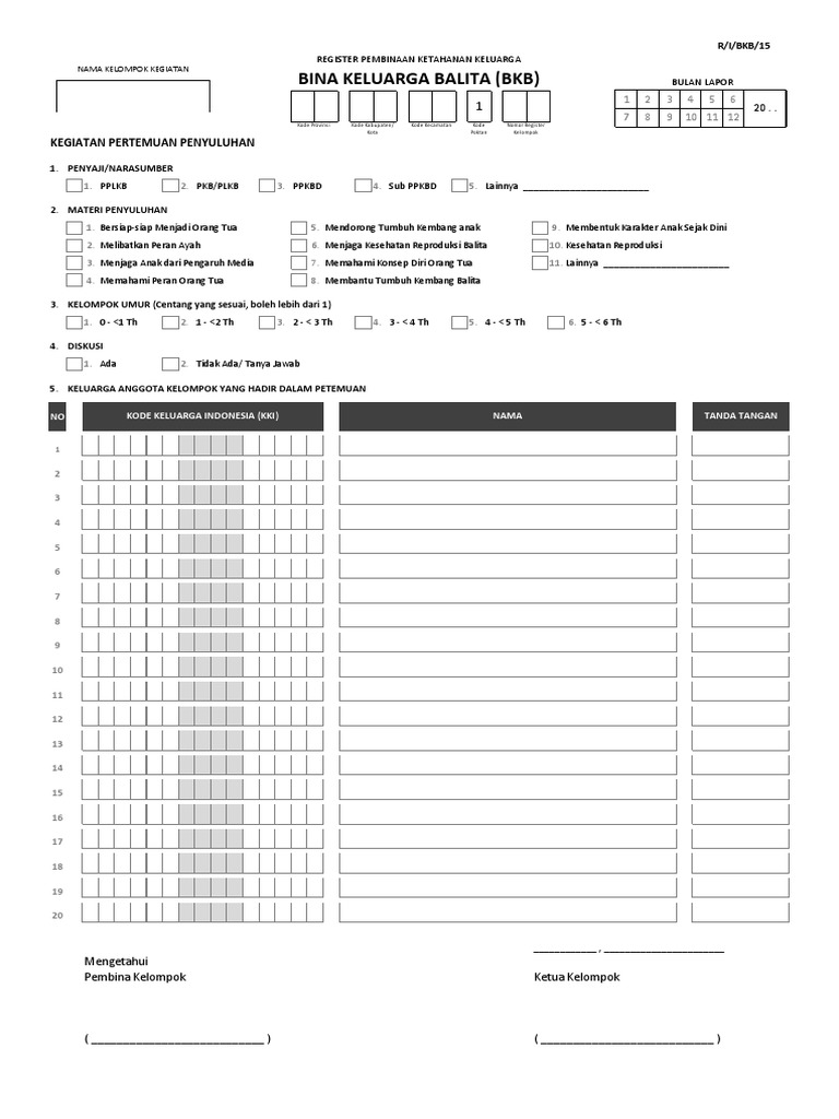 Formulir R I BKB 15 PDF | PDF