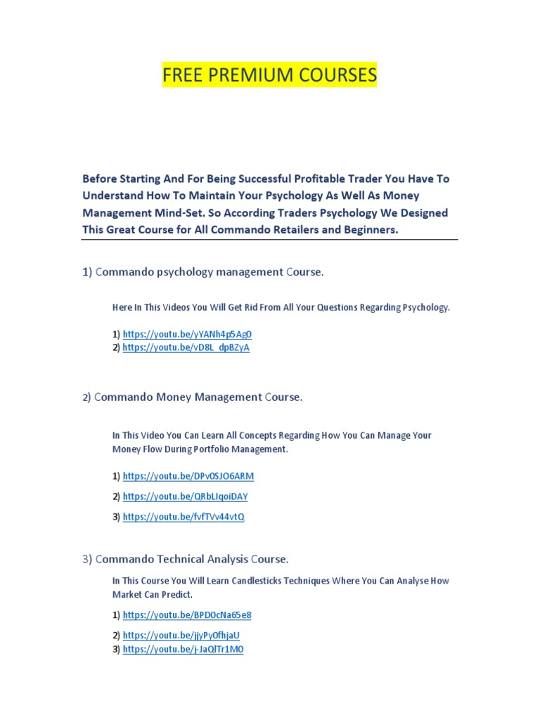 Free Premium Course Final Course For Youtube PDF | Download Free PDF ...