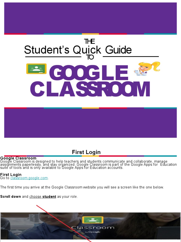 Student's Quick Guide: Google Classroom | PDF | Alphabet Inc. | Google