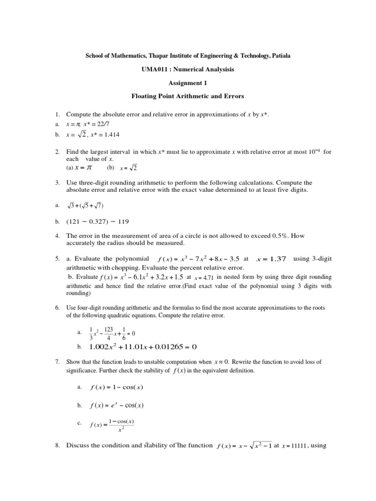 Home Assignment | PDF | Rounding | Pi