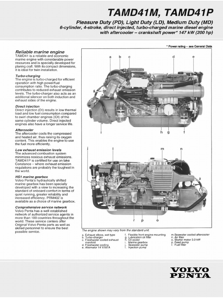 VOLVO TAMD41M Brochure Specifications | PDF