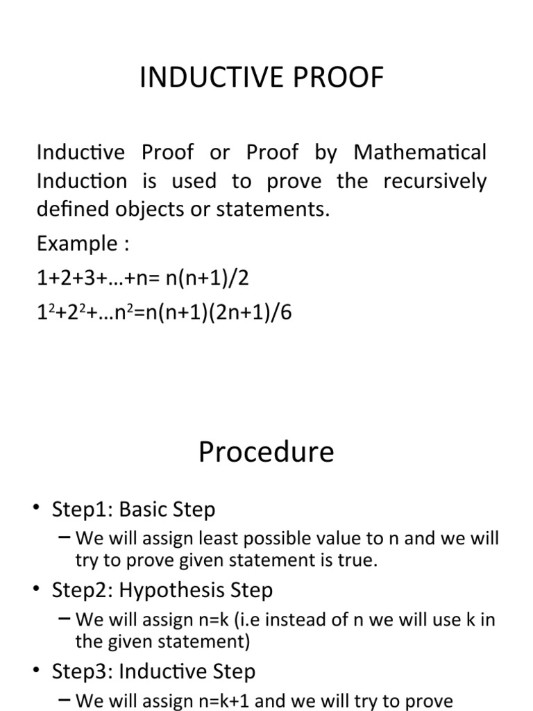 Topic2 - INDUCTIVE PROOF | PDF