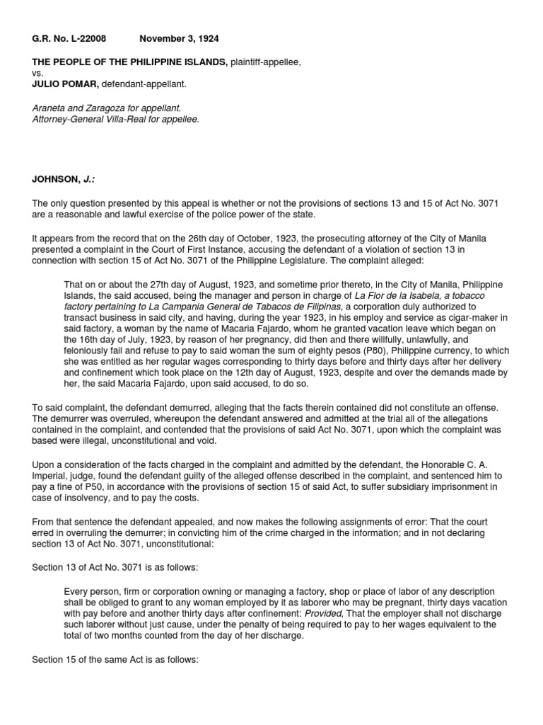 Labor Cases 1-20 PDF | PDF | Fourteenth Amendment To The United States ...