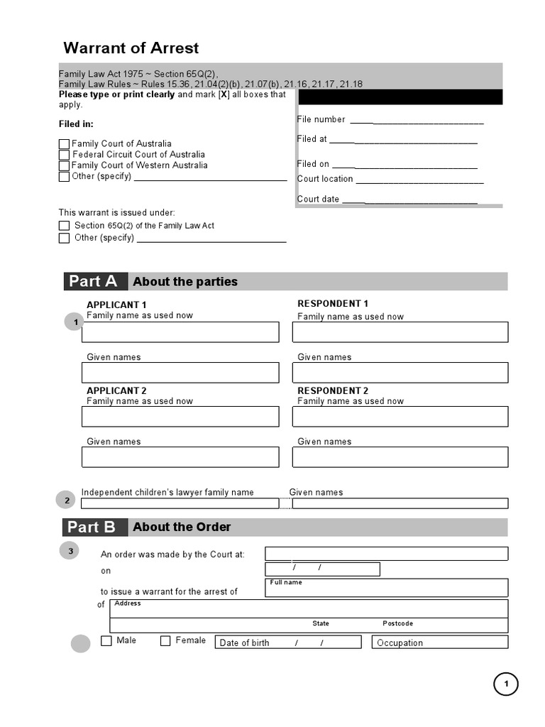 Warrant of Arrest: Part A | PDF | Search Warrant | Arrest