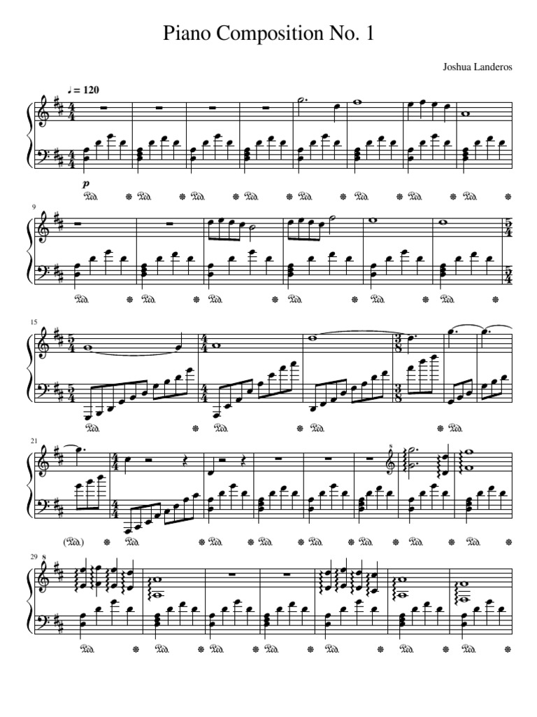 Piano Composition No. 1: Joshua Landeros 120 | PDF