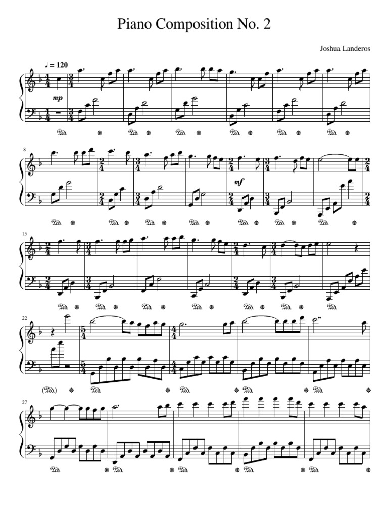 Piano Composition No. 2: Joshua Landeros 120 | PDF