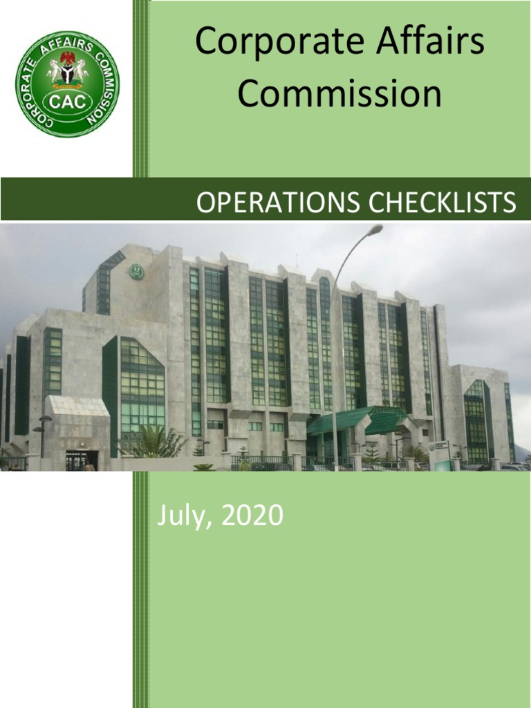 CAC Operations Checklists July 2020 | PDF | Notary Public | Identity Document