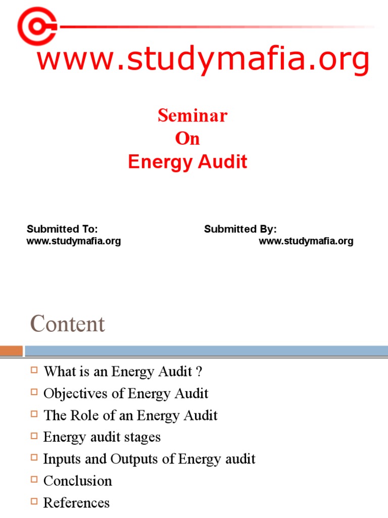 Objectives of Energy Audit Explained | PDF | Energy Conservation | Audit