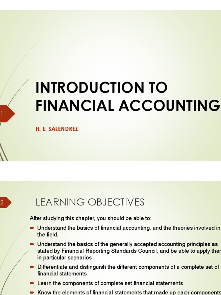 Introduction to Financial Accounting | PDF | Equity (Finance ...