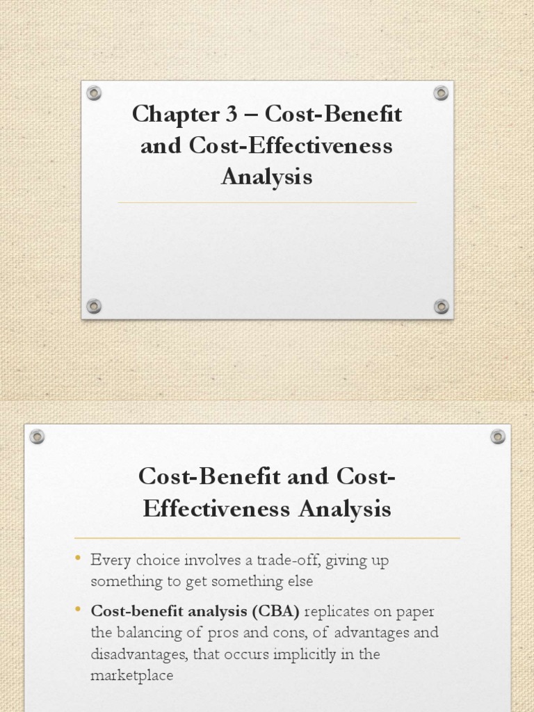 Chapter 3 - CBA - CEA | PDF | Cost–Benefit Analysis | Human Feces