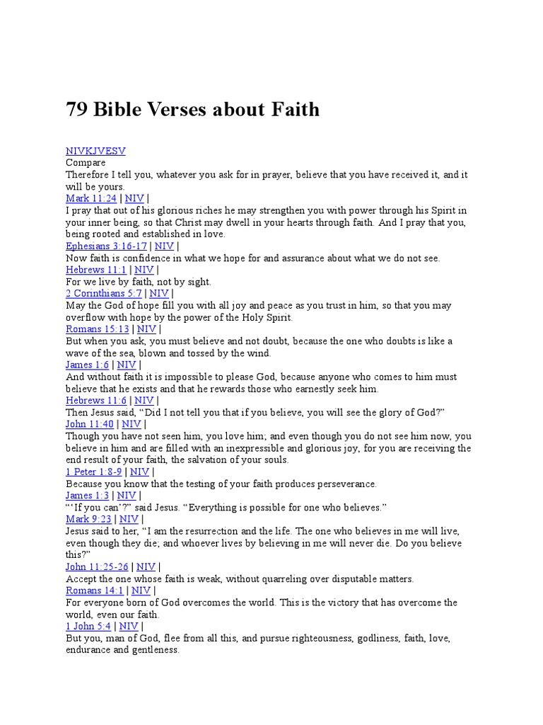 Key Principles of Faith According to the Bible: A Summary of 79 Bible ...