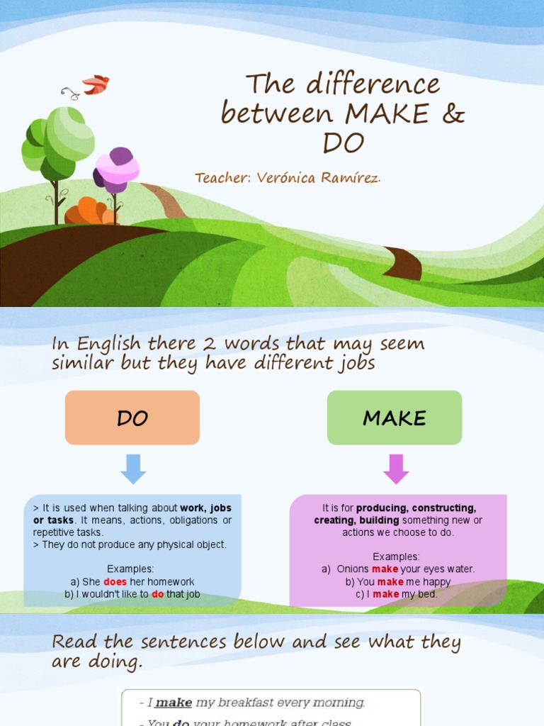Difference Between "Make" and "Do" | PDF